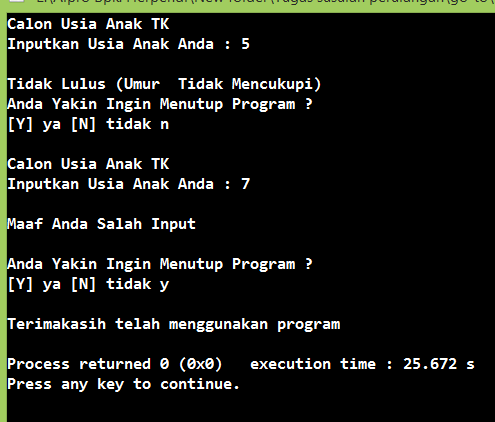 Contoh Proses Perulangan (looping) for, goto, while, do-while, break ...