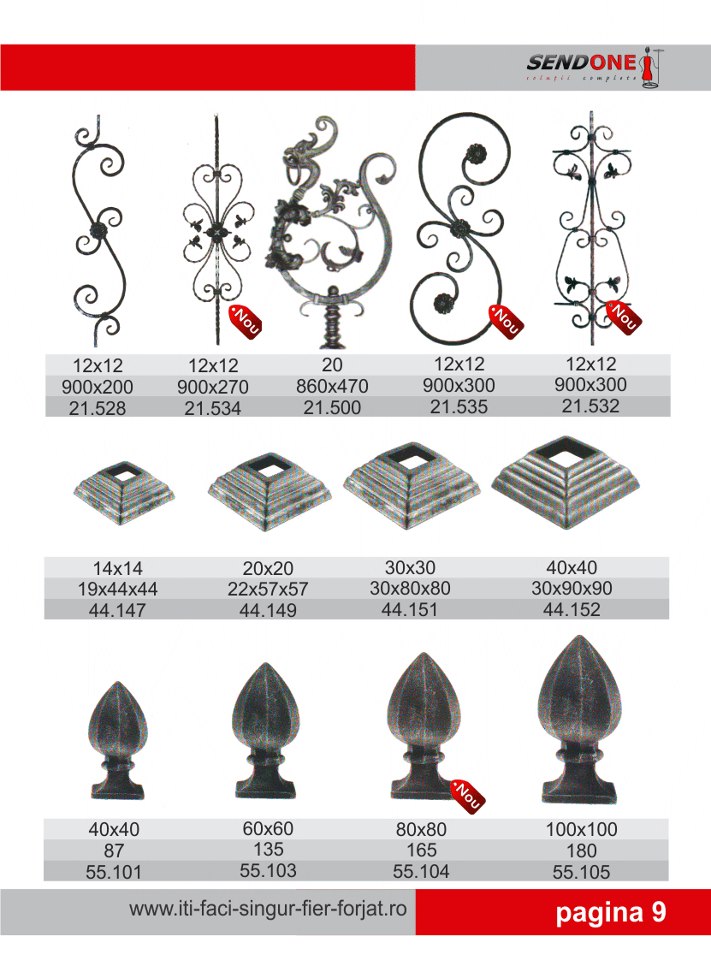 Elemente din Fier Forjat preturi