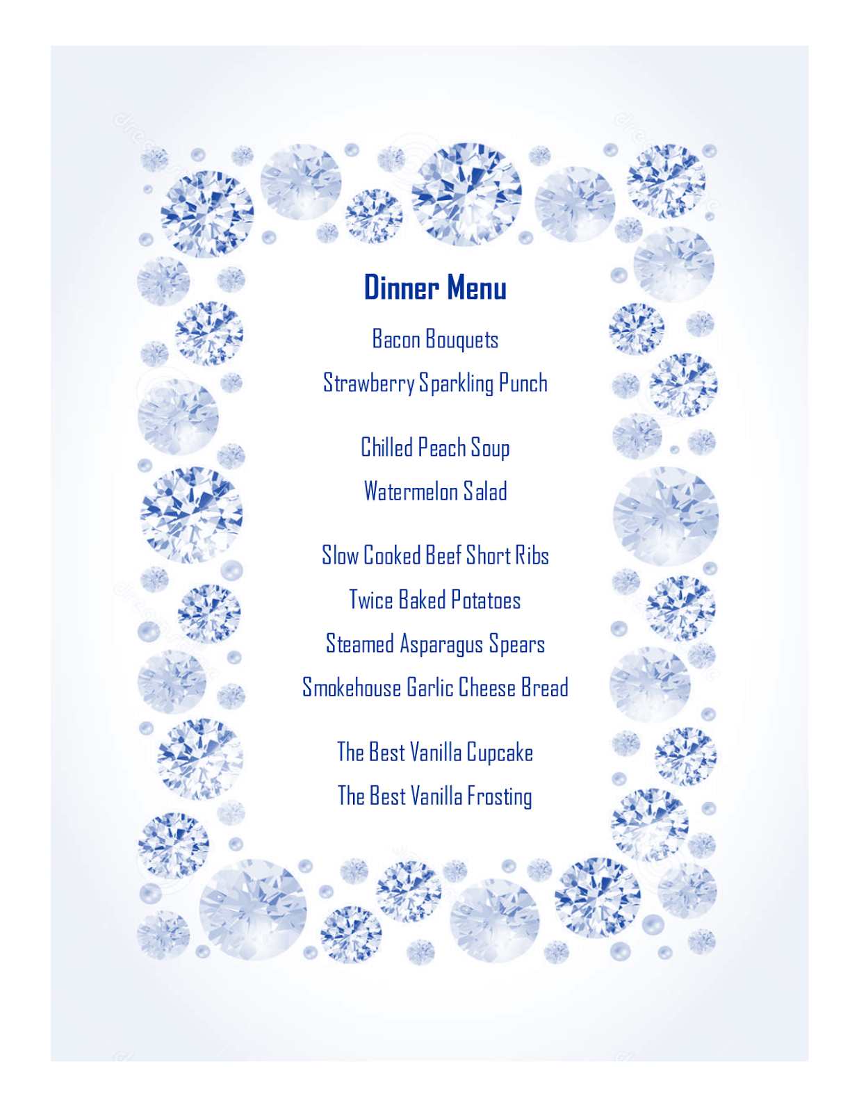 Make it Delightful!: Perfect Menu for a Denim & Diamonds Dinner Party