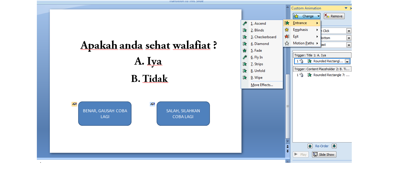 Cara Membuat Trigger di Powerpoint - Welcome To My Blog