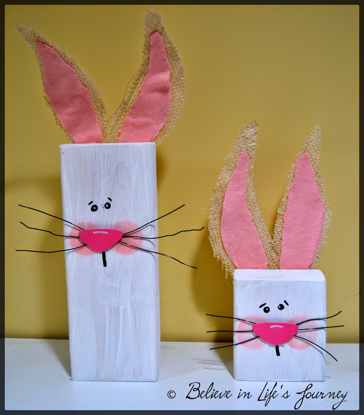Believe in Life's Journey: 2x4 Easter Bunny Crafts