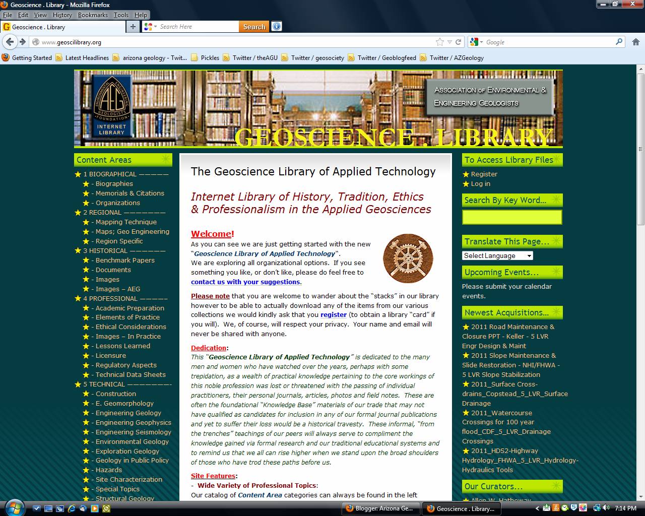 Arizona Geology: AEG's online geoscience library