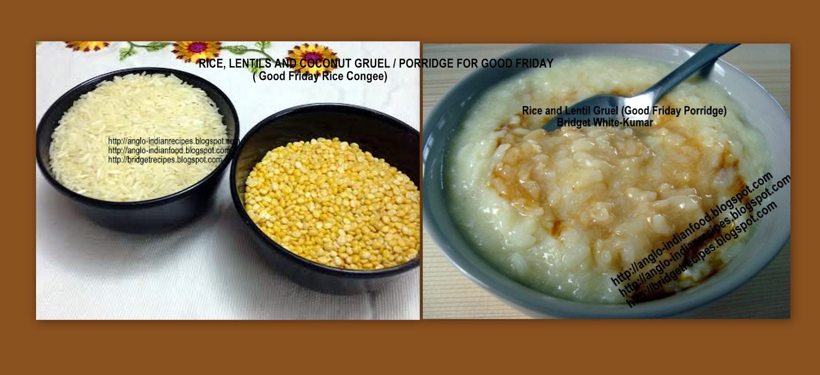 ANGLO-INDIAN CUISINE : GOOD FRIDAY RICE AND COCONUT CONGEE / GRUEL ...