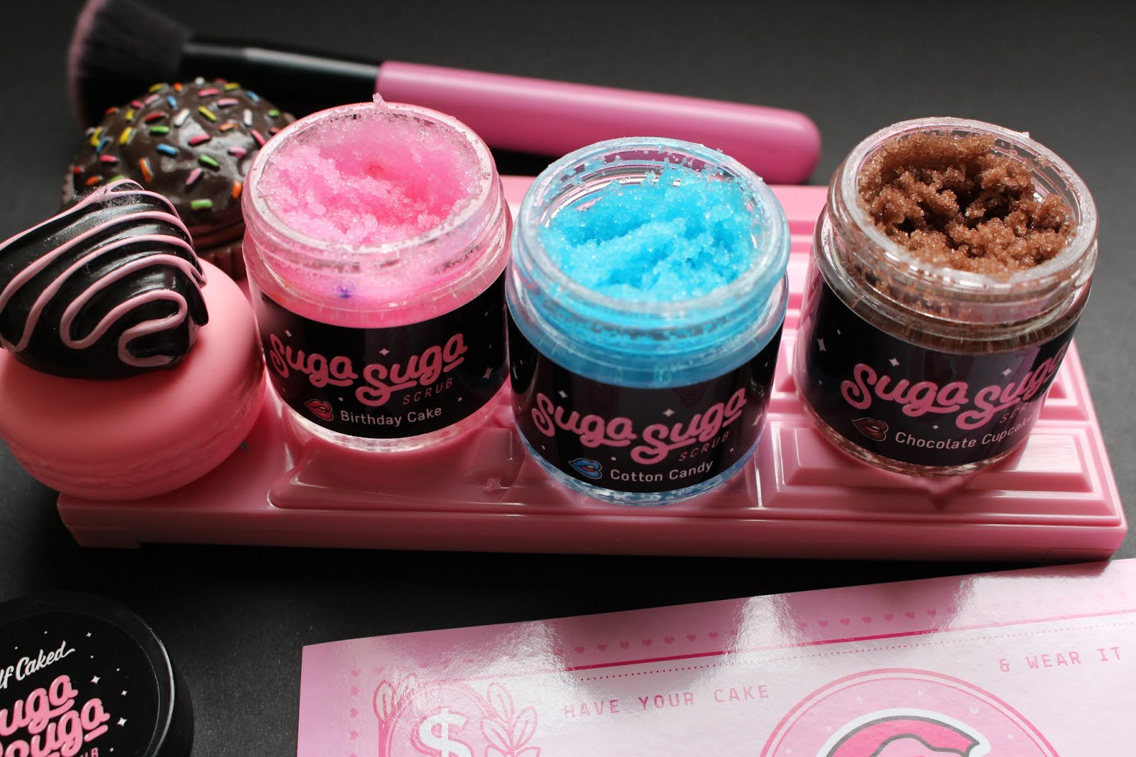 Half Caked Suga Suga Lip Scrub in Birthday Cake, Cotton Candy and ...