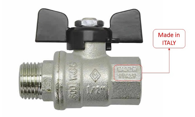 Marking of ball valves