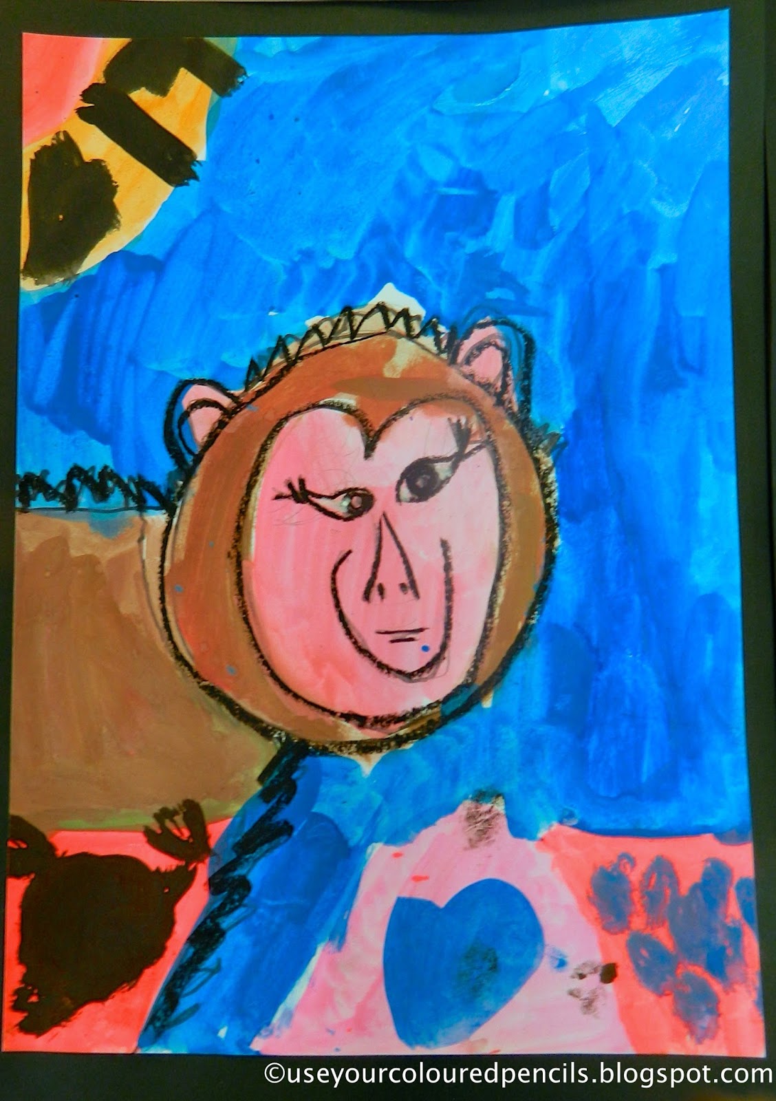 Use Your Coloured Pencils: Monkey Portraits