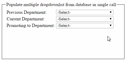 Populate multiple dropdownlist from same datasource in single database call in Asp.Net C#,VB ...