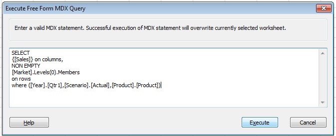 Everyday Essbase: MDX Monday - Running MDX in Smart View