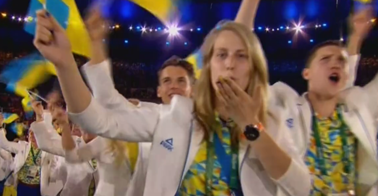 Olympics 2016: the Ukrainians at the opening ceremony of the Games