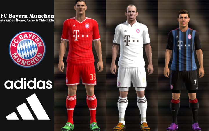 PES 2013: KitSet FC Bayern MÙnchen 2013/14: ~ PES Uniformes