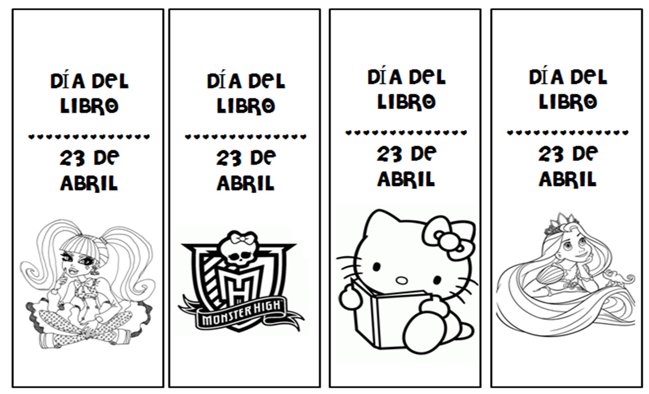 Maestra en prácticas: Marcapáginas para el día del libro