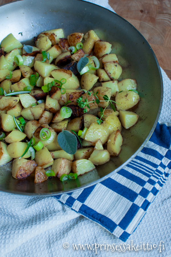 Prinsessakeittiö: Paistetut perunat