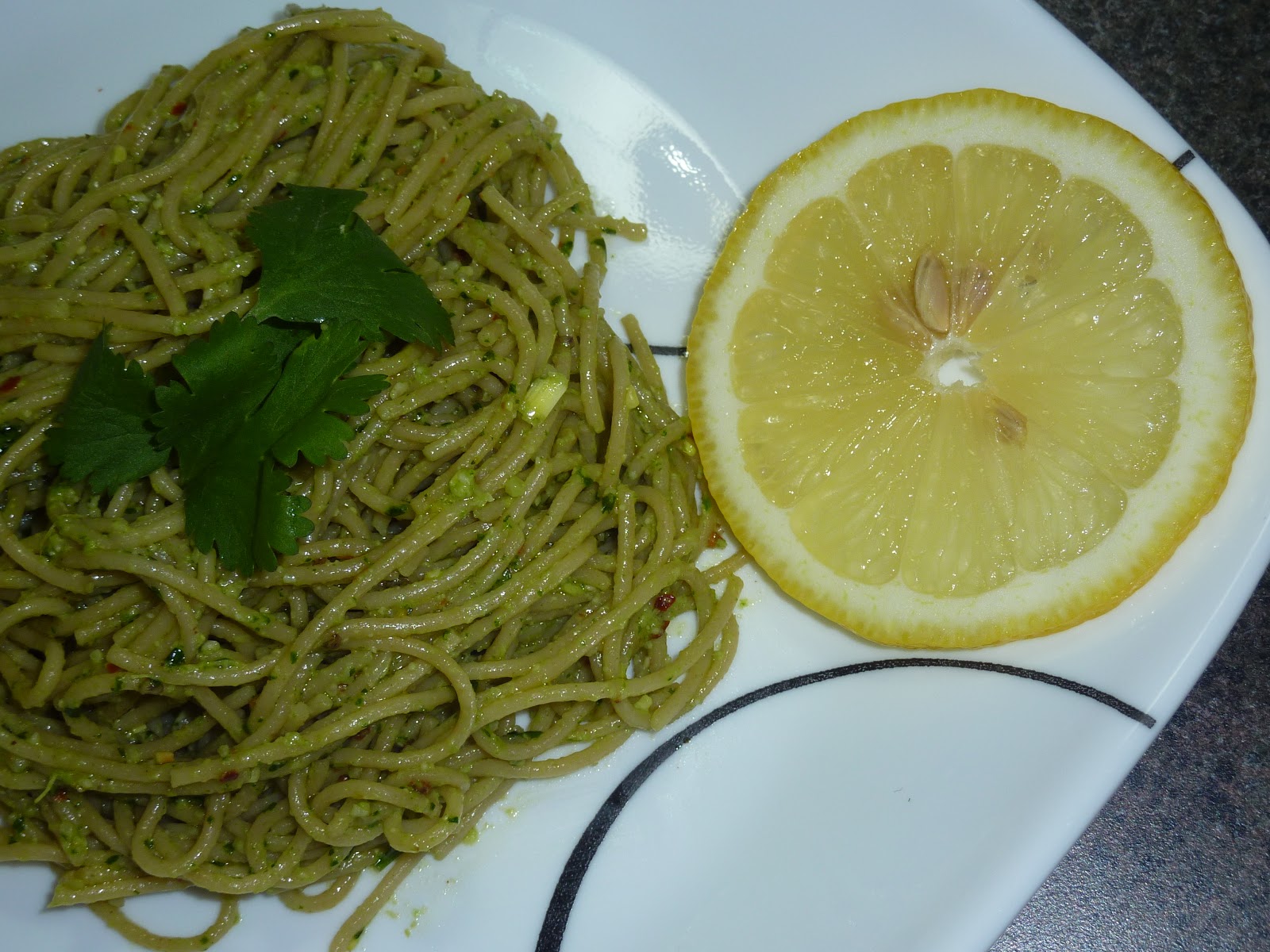 Aaha Oho: Cilantro Pine Pesto (For Spaghetti)