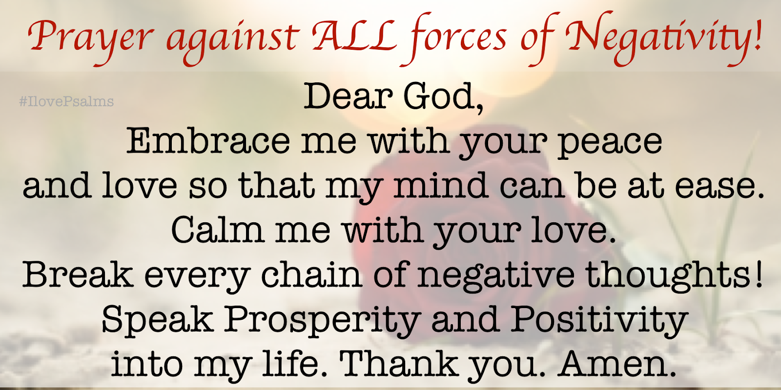 Prayer Against Negativity!