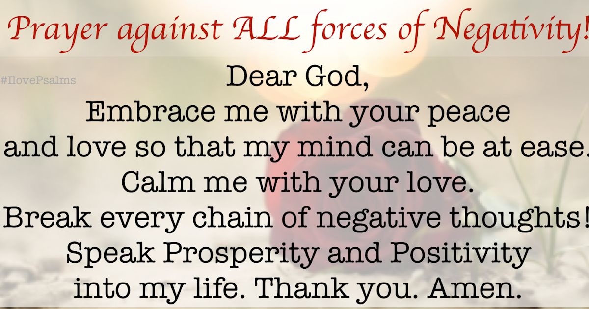 Prayer Against Negativity!