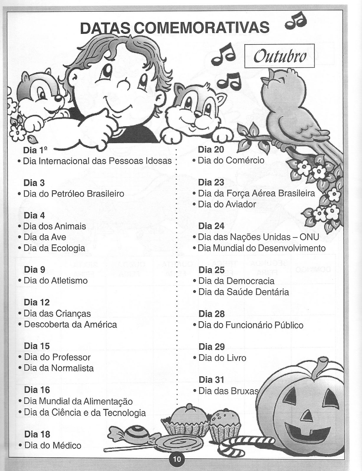 JARDIM COLORIDO DA TIA SUH: Datas comemorativas do mês de outubro