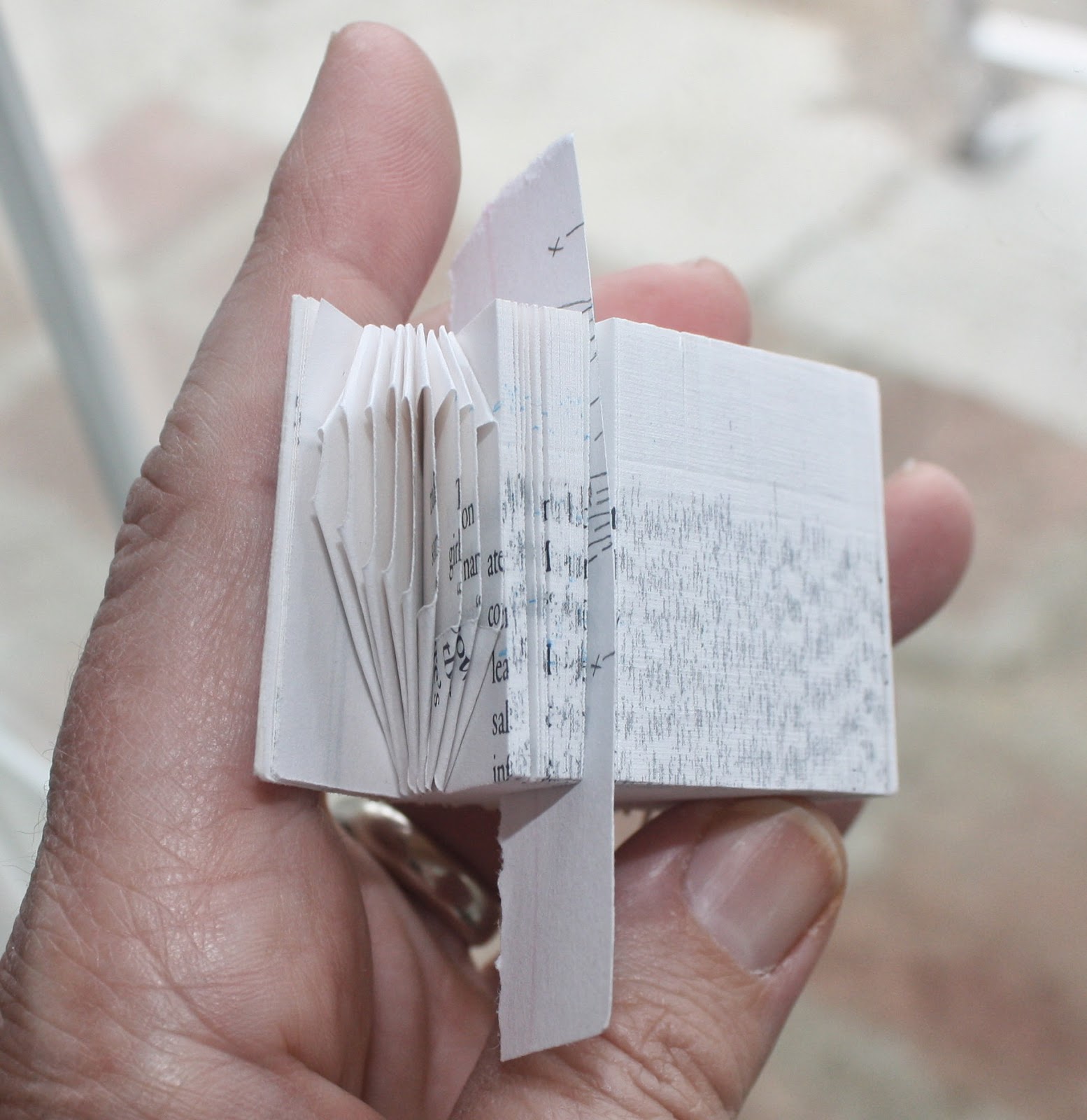 Tiny Folded Book (in progress)