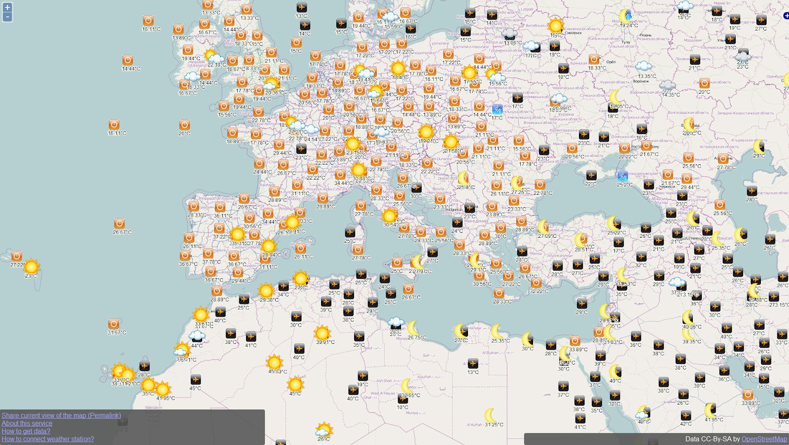 Open Weather Map Temperature Unit - United States Map