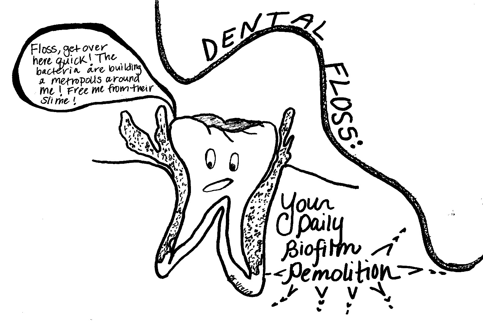 Your Graphic Health: Dental Floss: Your Daily Biofilm Demolition