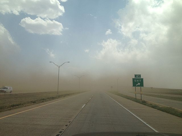 Postcards And Road Trips: Lubbock, Texas, Dust Storm