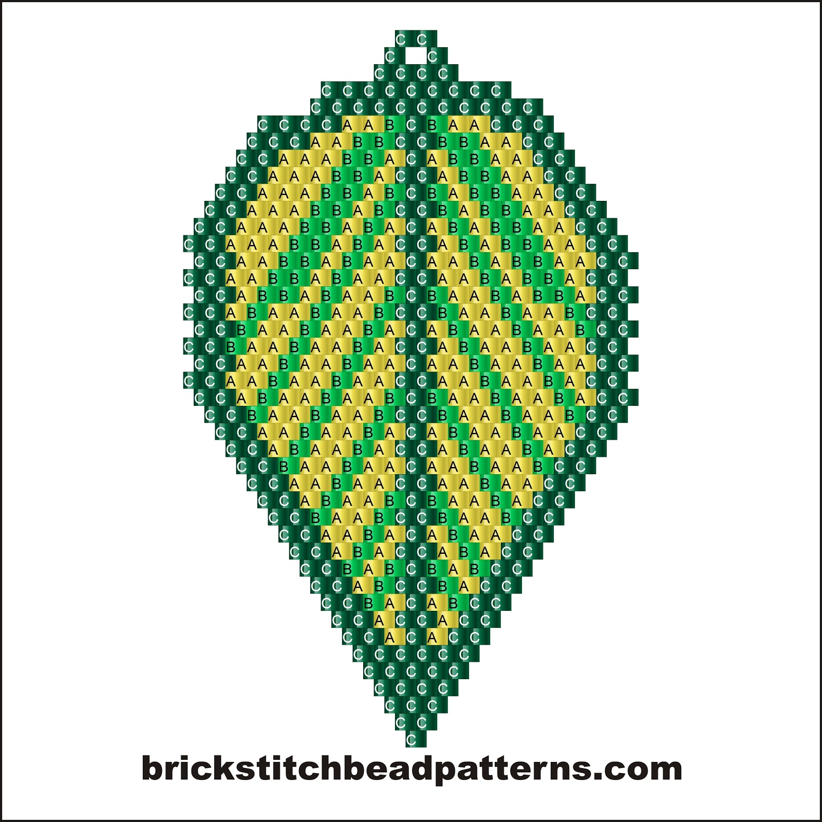 Craft Supplies & Tools Patterns Brick Stitch Earring/Pendant Pattern ...