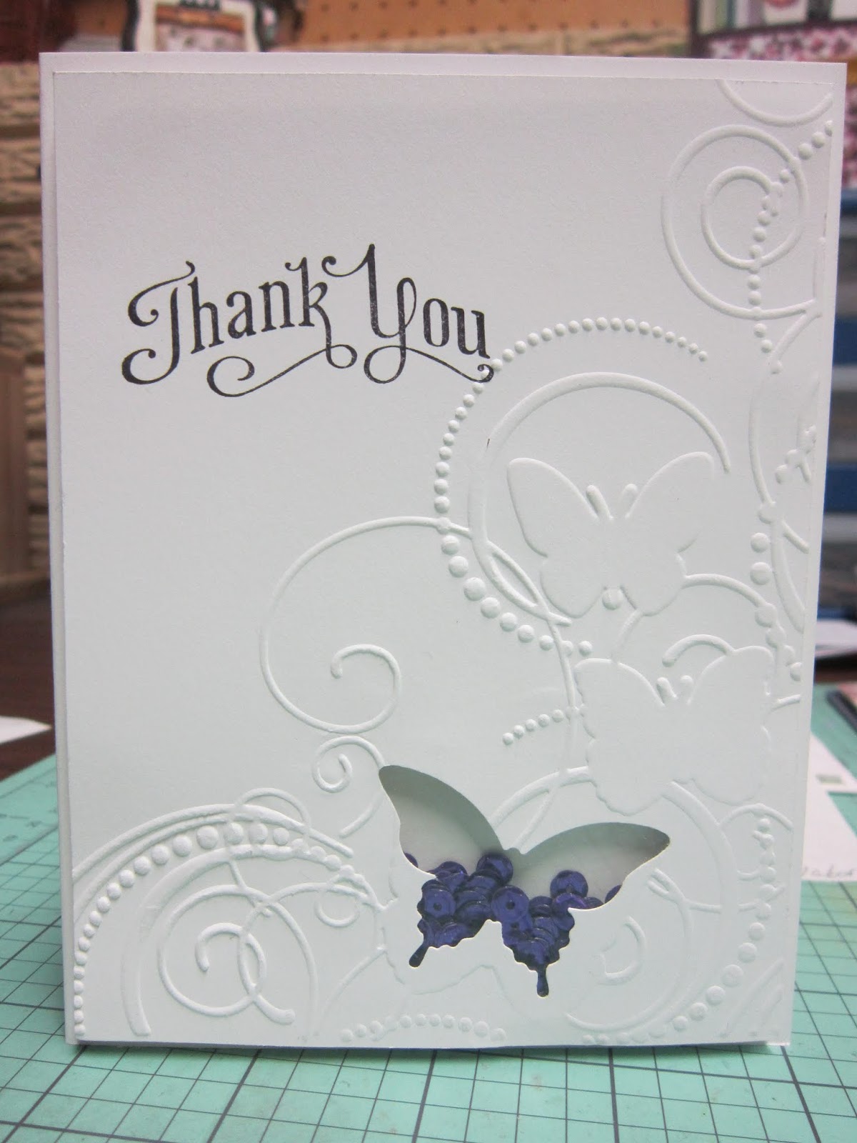 Krafting with Karen: Purple Butterfly Shaker Cards