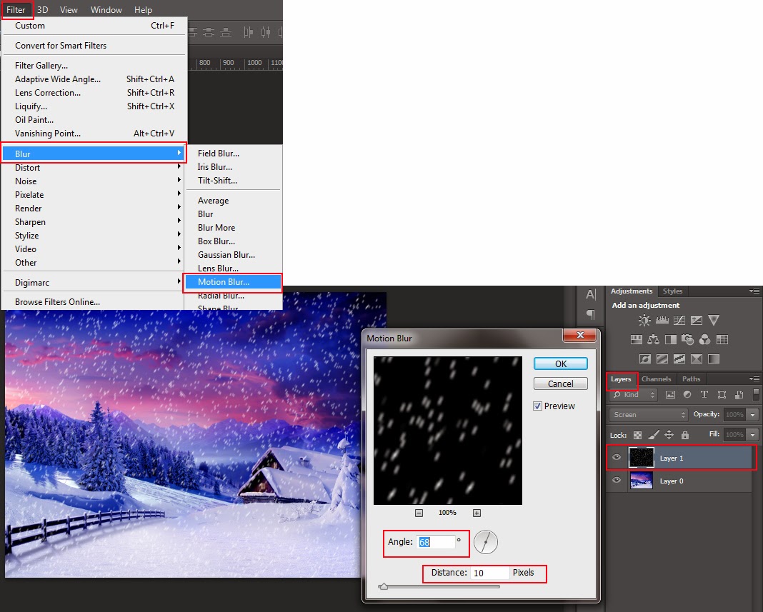 Well-being: How to Create a Snow Effect in Photshop