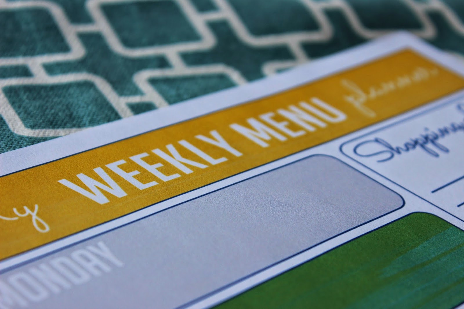 Tryin to make a home: My weekly menu planner - Free printable