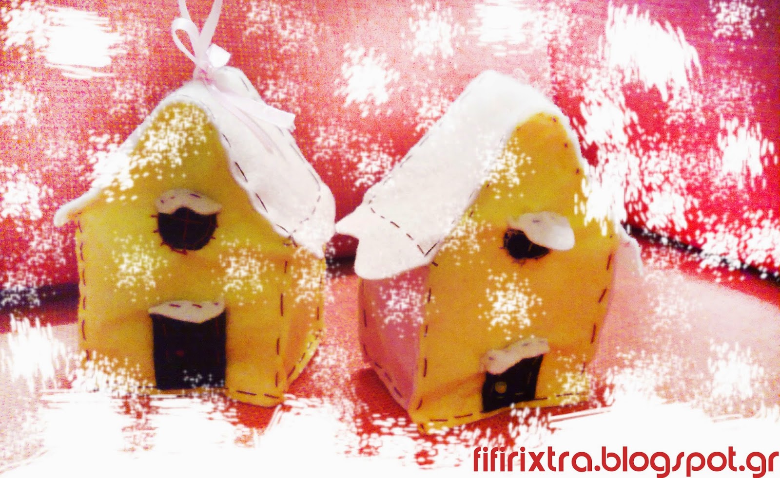 fifirixtras handmade: ΠΟΛΎ εύκολο! Σπιτάκια από τσόχα Τέλεια Ιδέα για ...