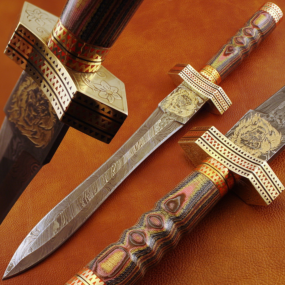 Damascus World: CUSTOM DAMASCUS DAGGER KNIFE