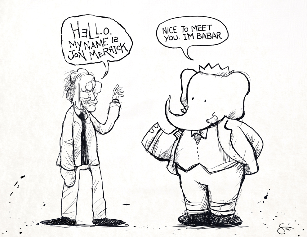 MEANWHILE AT...SIMONWILCHES.COM: HELLO. MY NAME IS JOHN MERRICK!