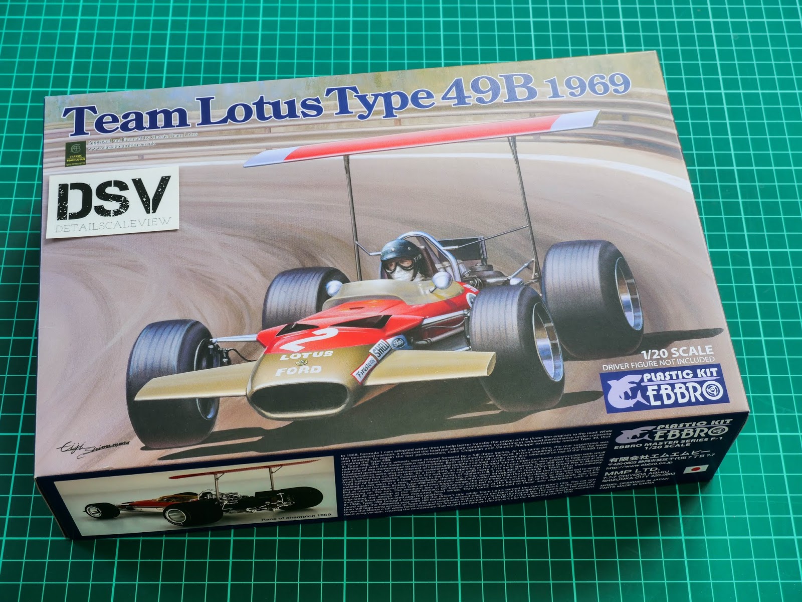 Ebbro 1/20 Team Lotus Type 49B 1969 (20005) - DetailScaleView