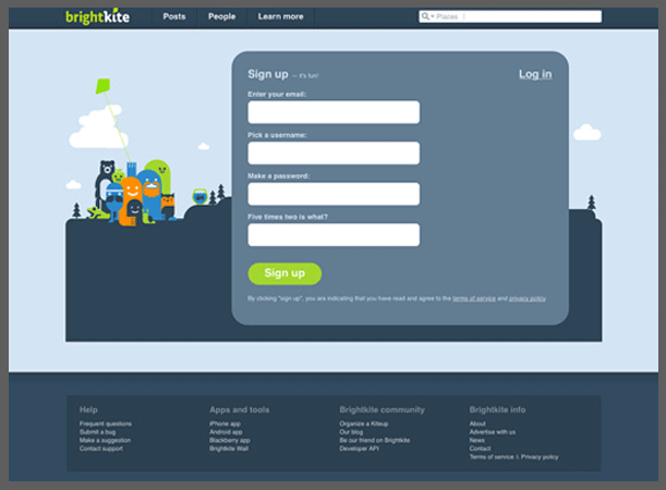 Smashing Web Arts: 15 Web Form Design Patterns : Signup form designs Part-2