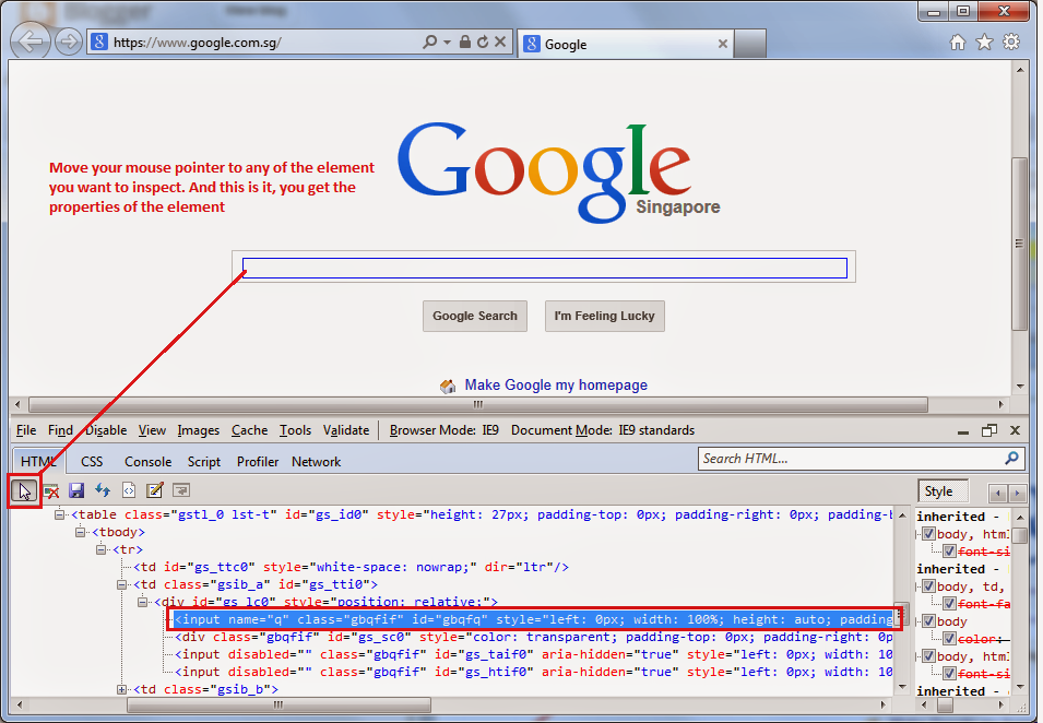 Automation Testing Made Easy: Searching Web element property using ...