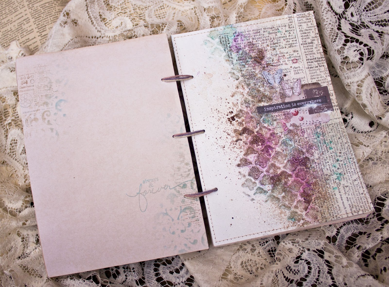 Elena Morgun: Mixed-media notebook/Микс-медийный блокнот с разделителями