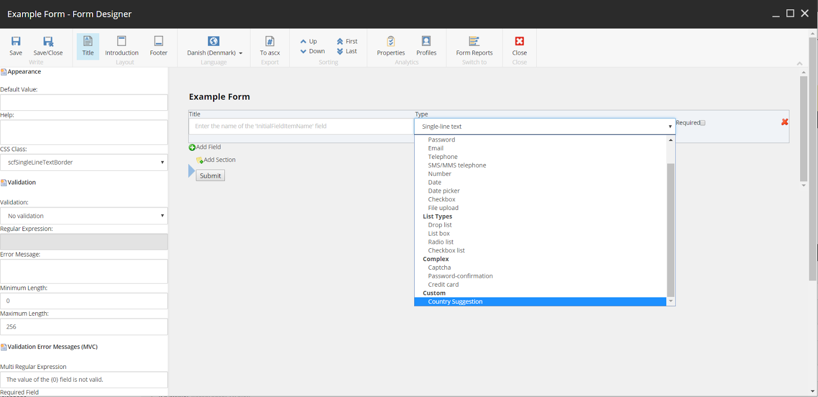 Kirkegaard Sitecore Wffm Create Custom Field