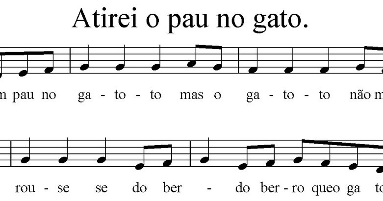 Atirei O Pau no Gato | Portal das Partituras - Partituras - Melodias ...