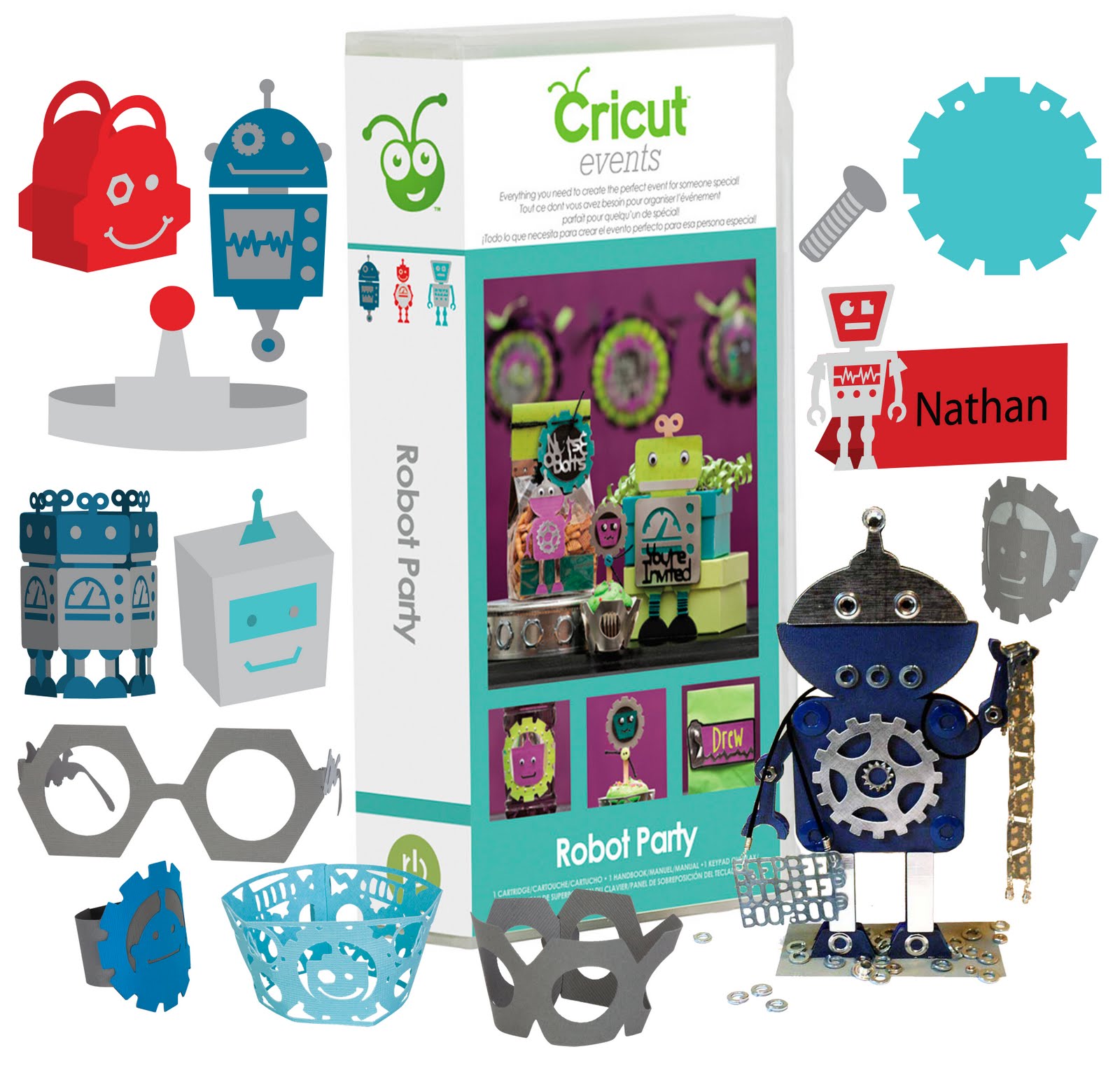 Kass Miles Illustration: Cricut-Robot Party