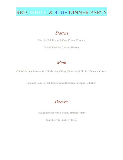 My FIANCE! Likes It, So It MUST Be Good.: Red, White, & Blue Dinner Party