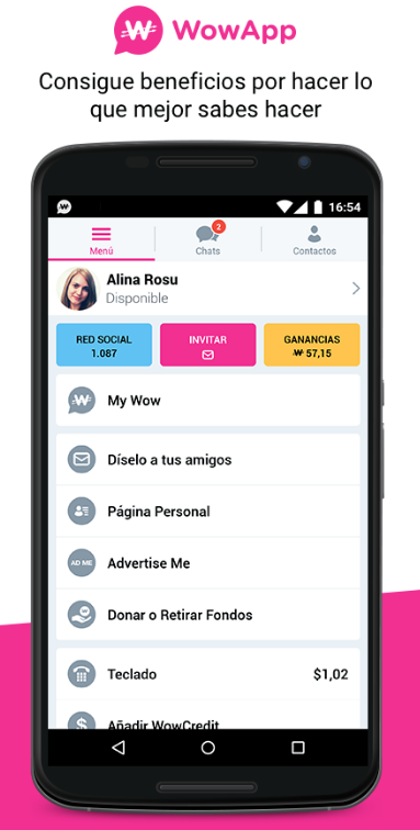 WowApp, gana dinero por chatear, jugar, etc. ~ La guía de Internet