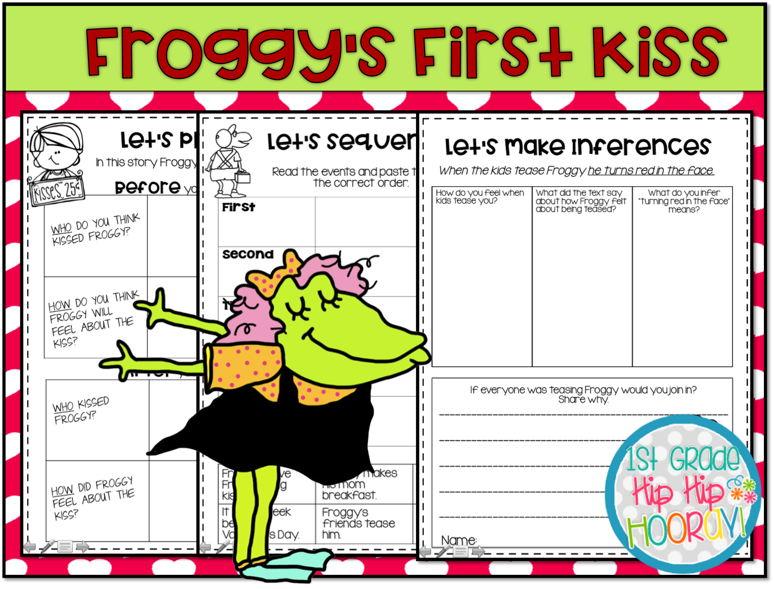 1st Grade Hip Hip Hooray!: Froggy's First Kiss Craft and Activities