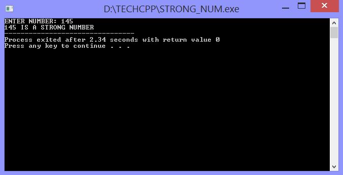 C Program To Check Whether Given Number Is Strong Number Or Not Devcppgcc Techcpp