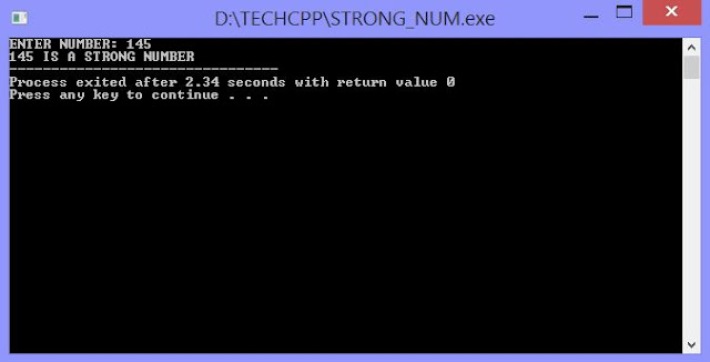 C++ Program to check whether given number is Strong number or not ... C++ Program to check whether given number is Strong number or not ...