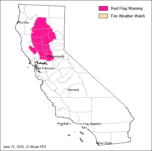 CFN - CALIFORNIA FIRE NEWS - CAL FIRE NEWS : NWS-Sacramento Issued Red ...