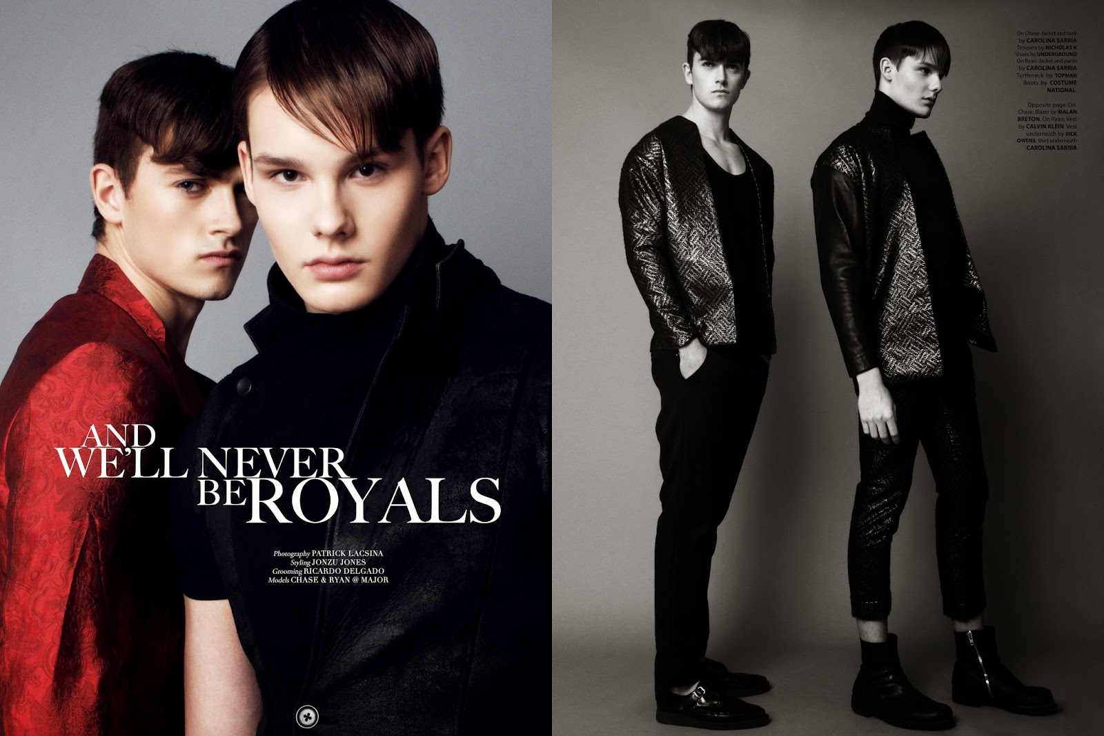 MAJOR MEN: CHASE HARNETT & RYAN FREDERICK FOR CHASSEUR MAGAZINE