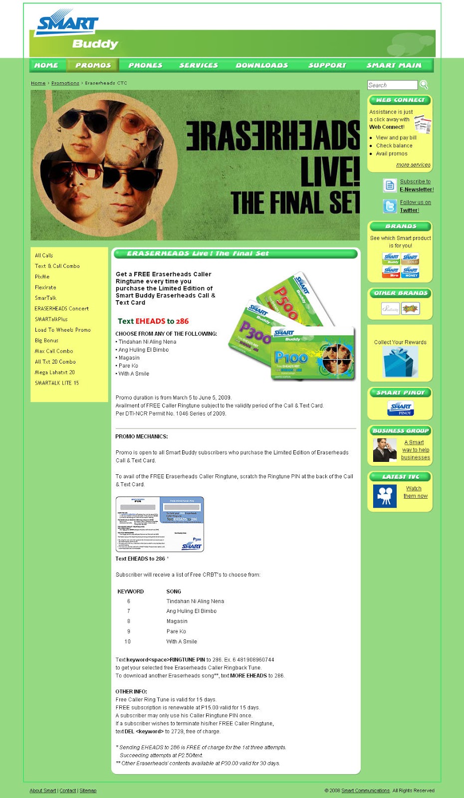 eraserheads collector: promo - eraserheads final set concert - smart ...