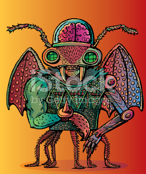 Dusan Pavlic's Illustrations: Fly Monster - Istock Illustration