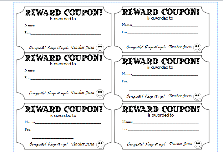 REWARD COUPONS! Key to Motivating Students! - Maximising Life!