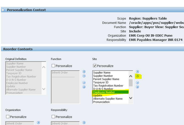 Oracle Application's Blog: OAF Personalization : How to Change the positions of Column & layout ...