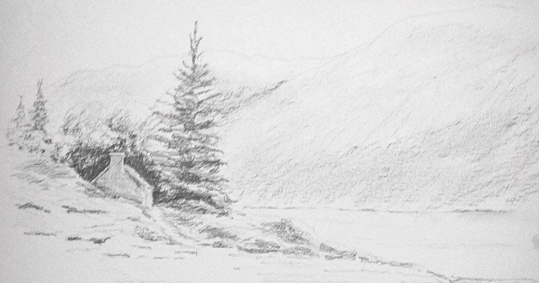 happenINKS: Pencil Sketch - Scottish Highlands